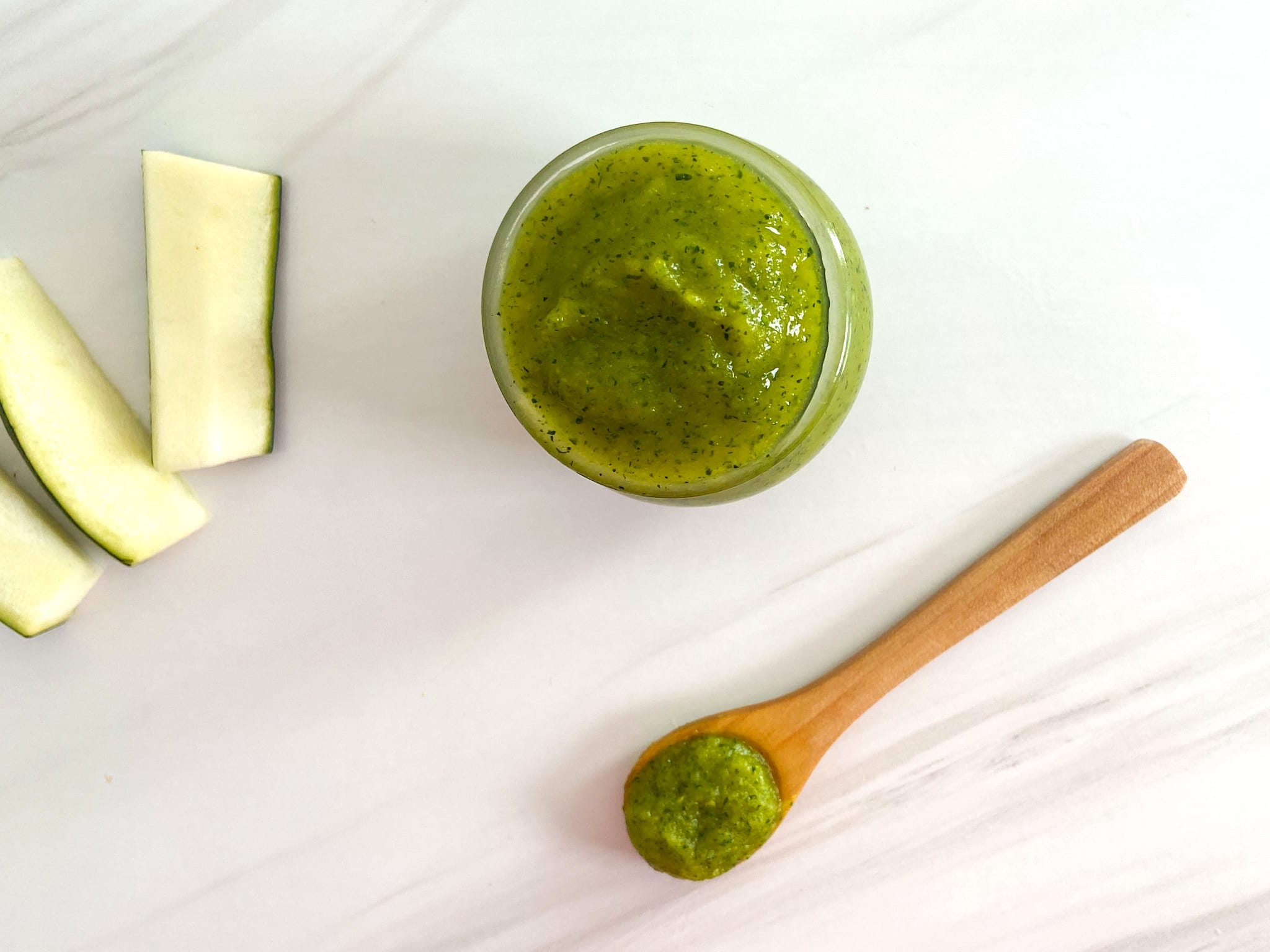 Zucchini + Turmeric Baby Food Puree - Raising Veggie Lovers