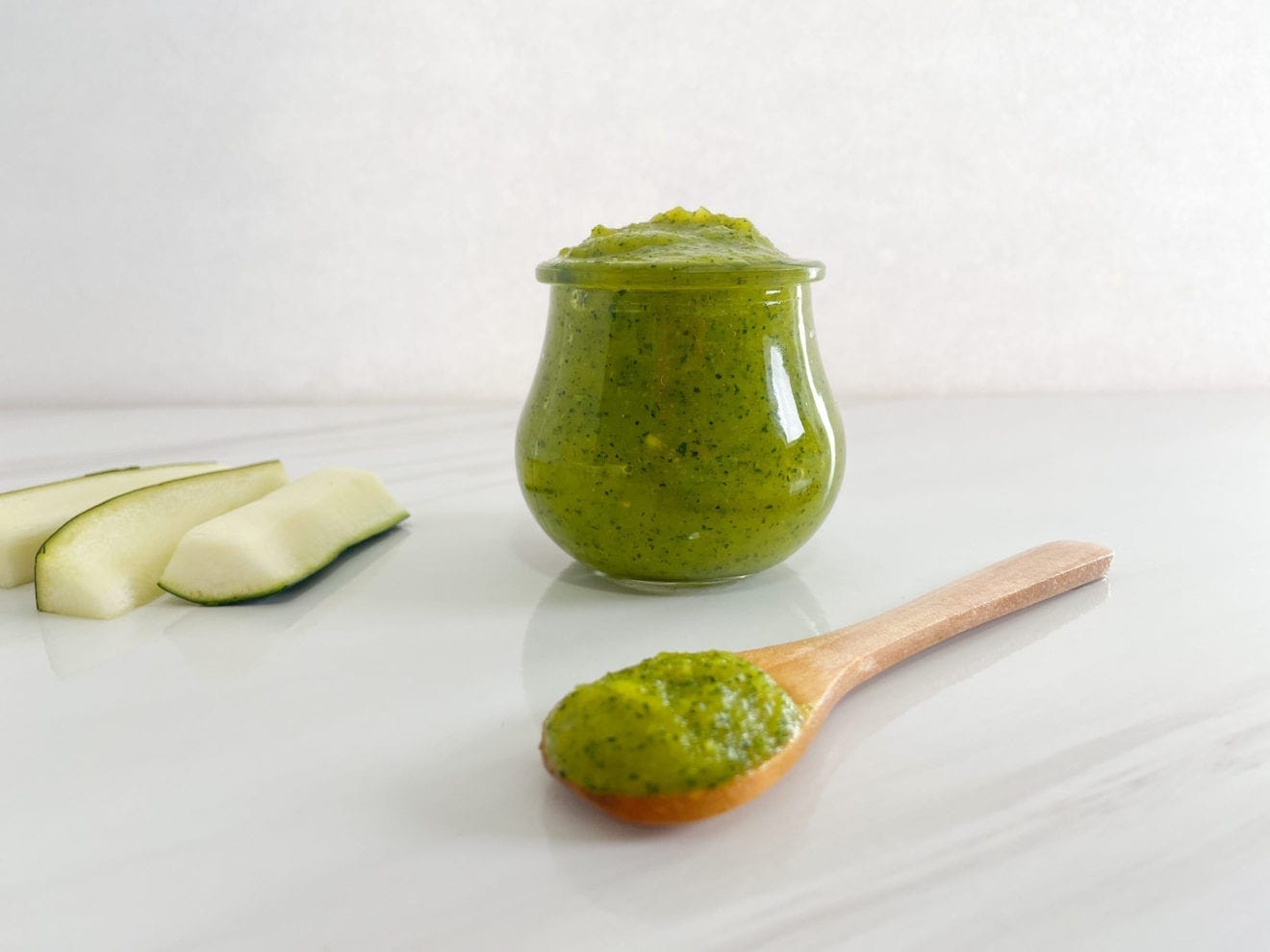 Zucchini + Turmeric Baby Food Puree - Raising Veggie Lovers