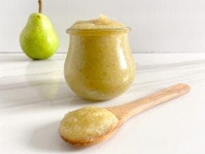 Pear + Ginger Baby Food Puree - Raising Veggie Lovers