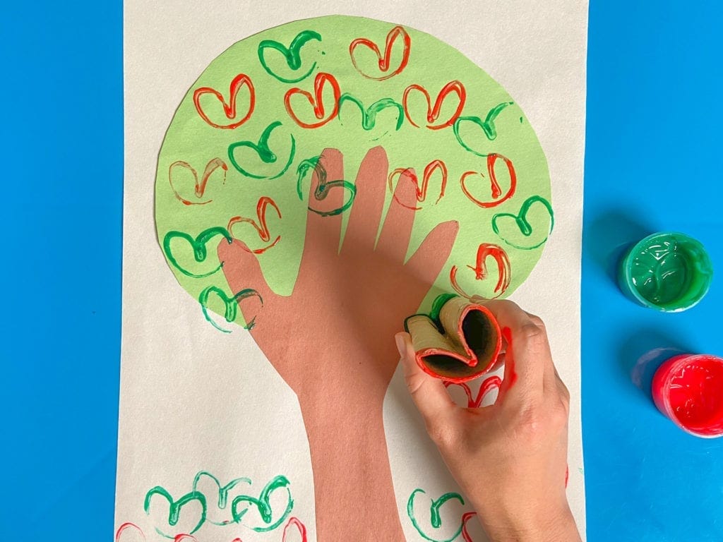 Apple Tree Stamping Craft - Raising Veggie Lovers