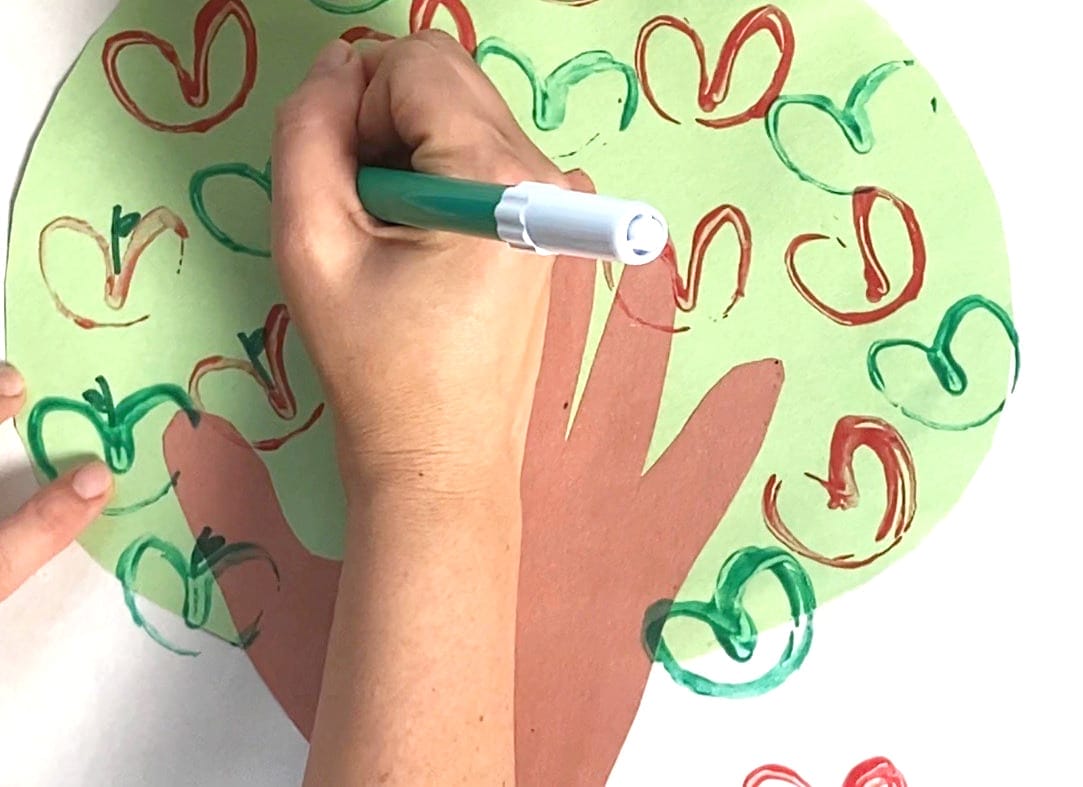 Apple Tree Stamping Craft - Raising Veggie Lovers