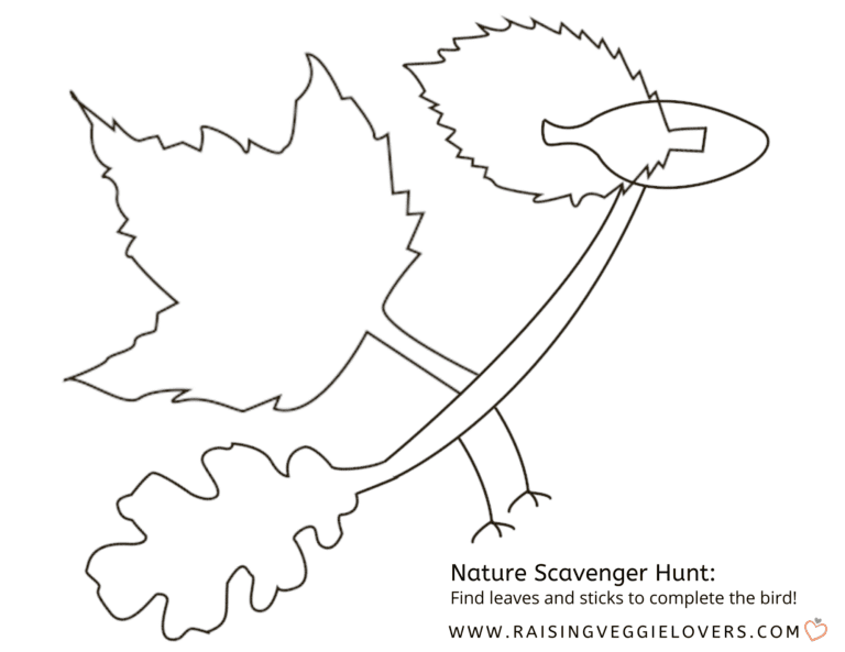 Nature Scavenger Art with Free Printables - Raising Veggie Lovers