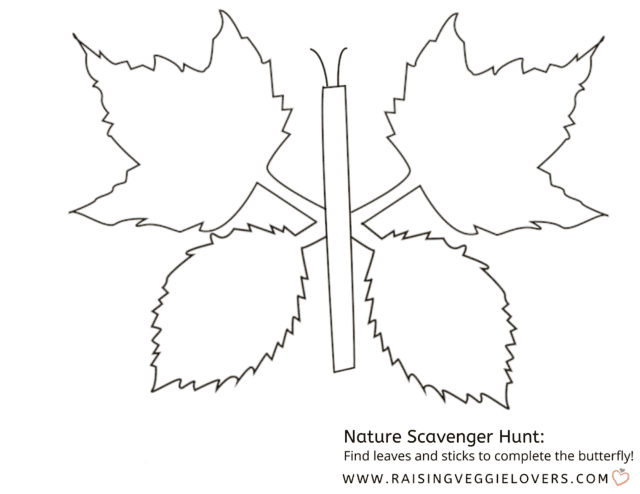 Nature Scavenger Art with Free Printables - Raising Veggie Lovers
