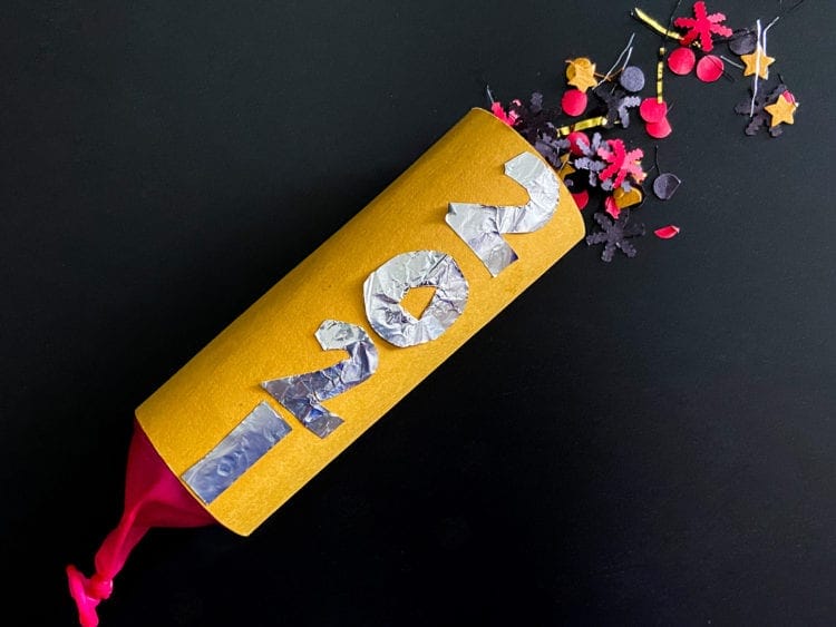 New Year Confetti Popper Craft - Raising Veggie Lovers