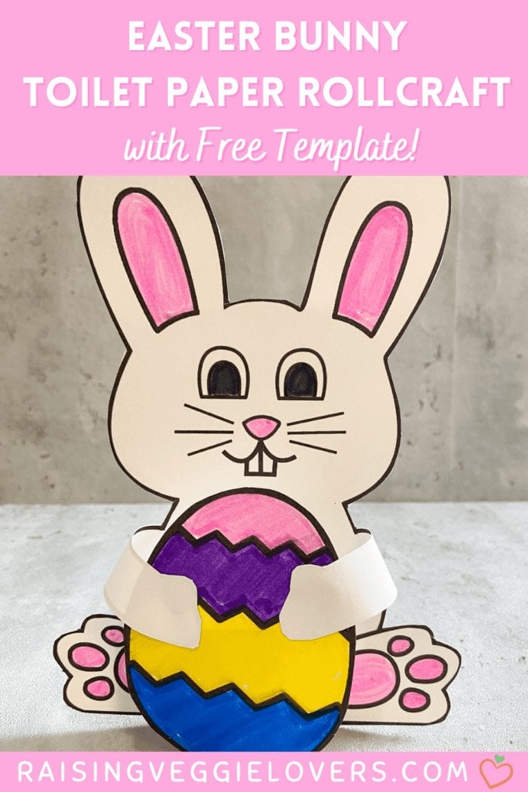 Easter Bunny Toilet Paper Roll Craft with Free Template - Raising ...