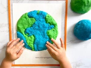 Playdough Earth Activity with Free Printable - Raising Veggie Lovers