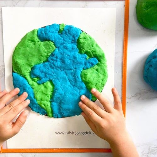 Kids' Upcycled Stamping Craft for Earth Day - Raising Veggie Lovers