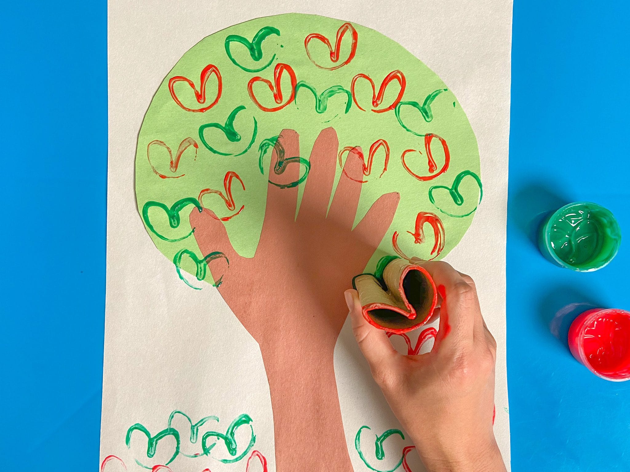 Apple Tree Stamping Craft - Raising Veggie Lovers