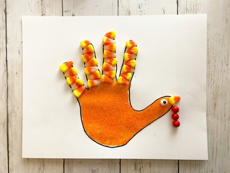 Candy Hand Turkey - Fun Thanksgiving Kids Craft - Raising Veggie Lovers
