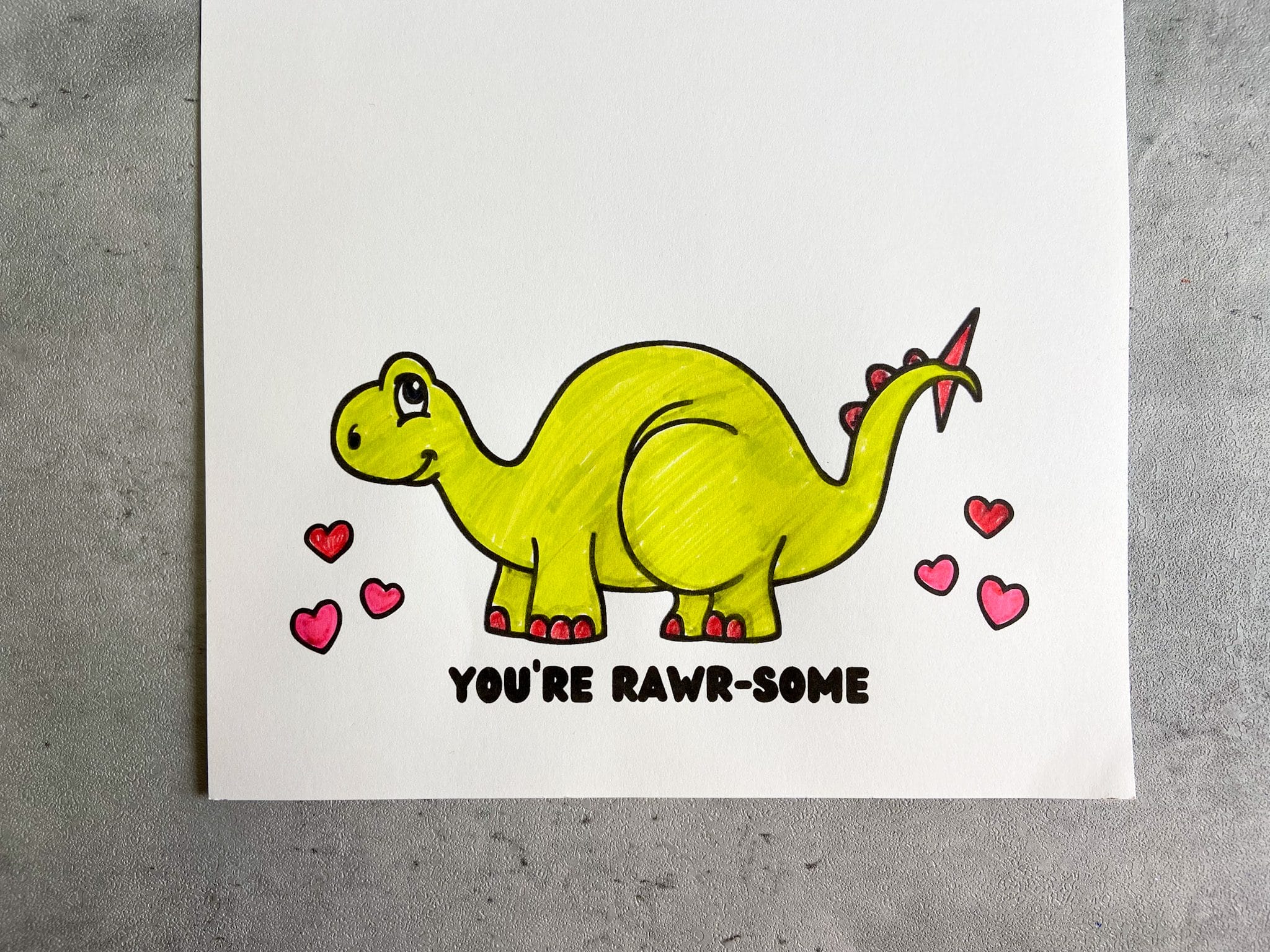 Dinosaur Valentine's Day Card Craft + Free Printable - Raising Veggie ...