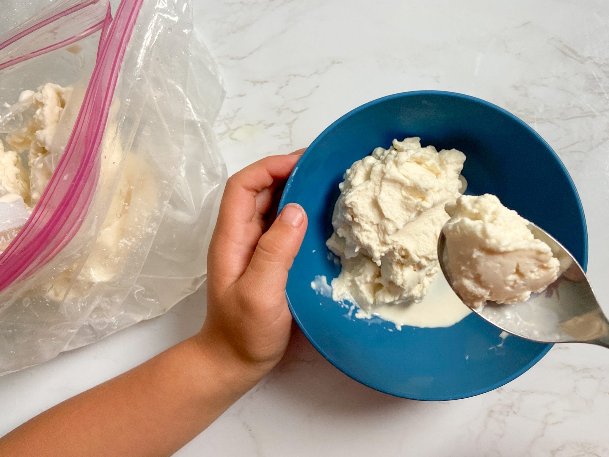 Ice Cream In A Bag - Food Science For Kids - Raising Veggie Lovers