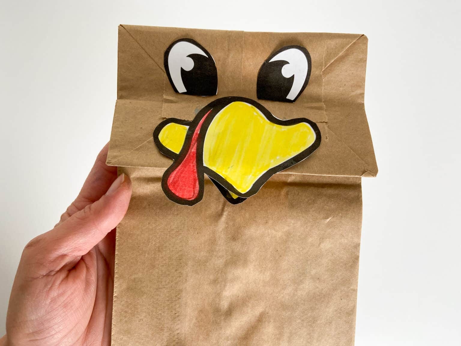 Turkey Puppet Kids Craft with Free Printable - Raising Veggie Lovers