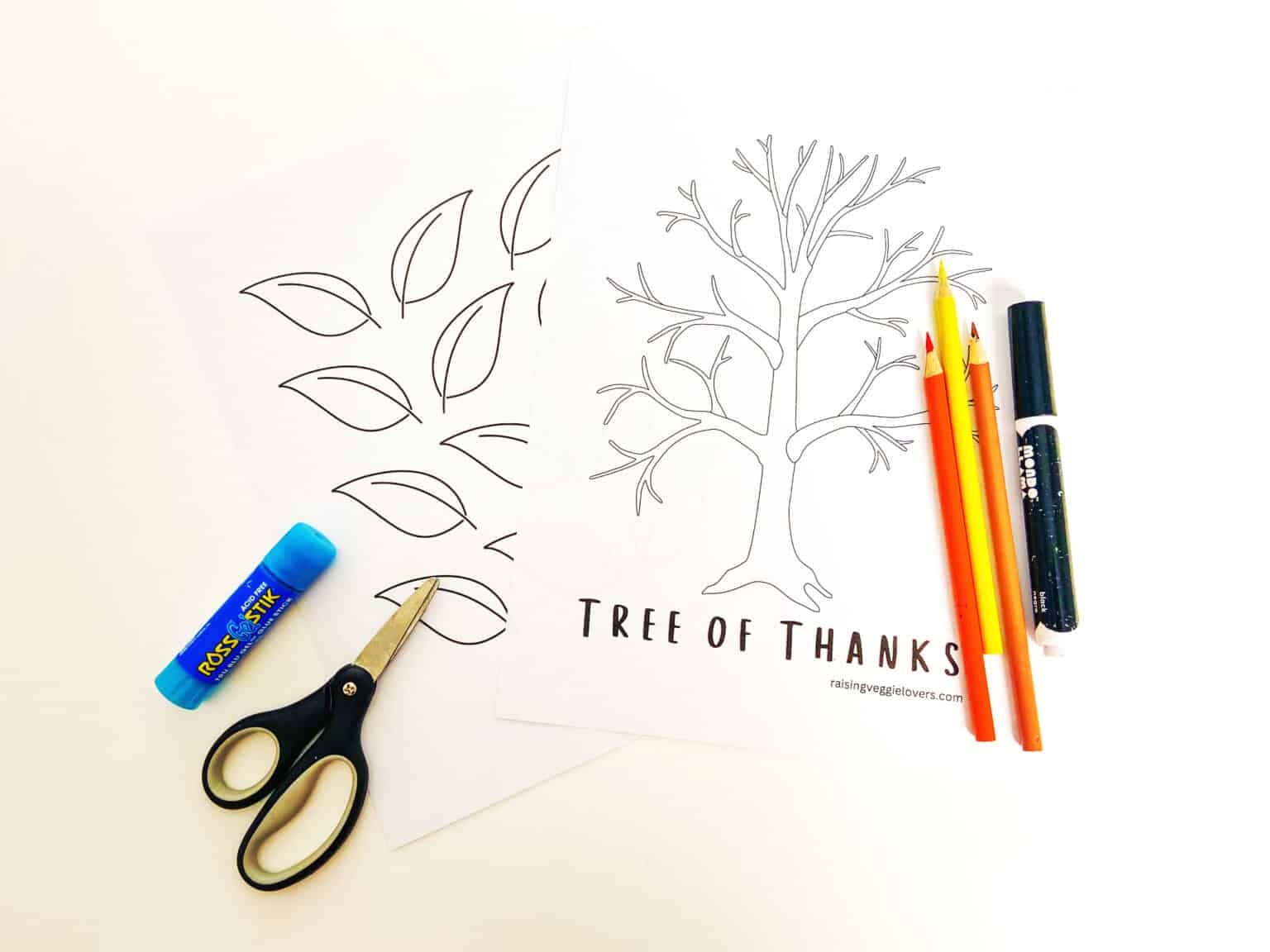 Tree Of Thanks Kids Activity + Free Printable - Raising Veggie Lovers