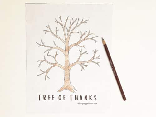 Tree Of Thanks Kids Activity + Free Printable - Raising Veggie Lovers