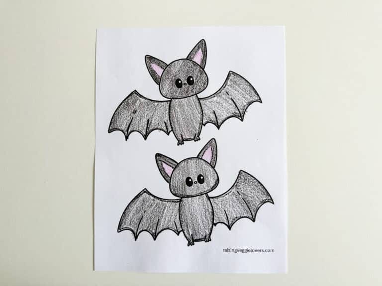 Flying Bat Craft with Free Printable Template - Raising Veggie Lovers