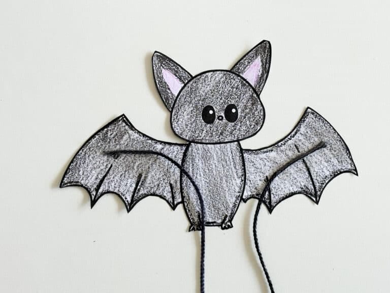 Flying Bat Craft with Free Printable Template - Raising Veggie Lovers
