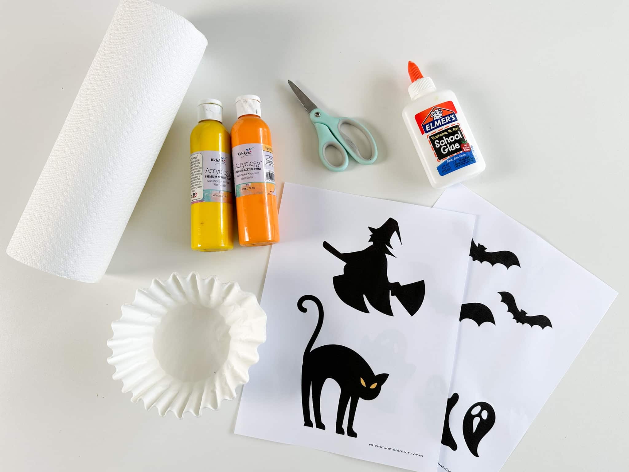 Halloween Suncatchers with Free Printables - Raising Veggie Lovers