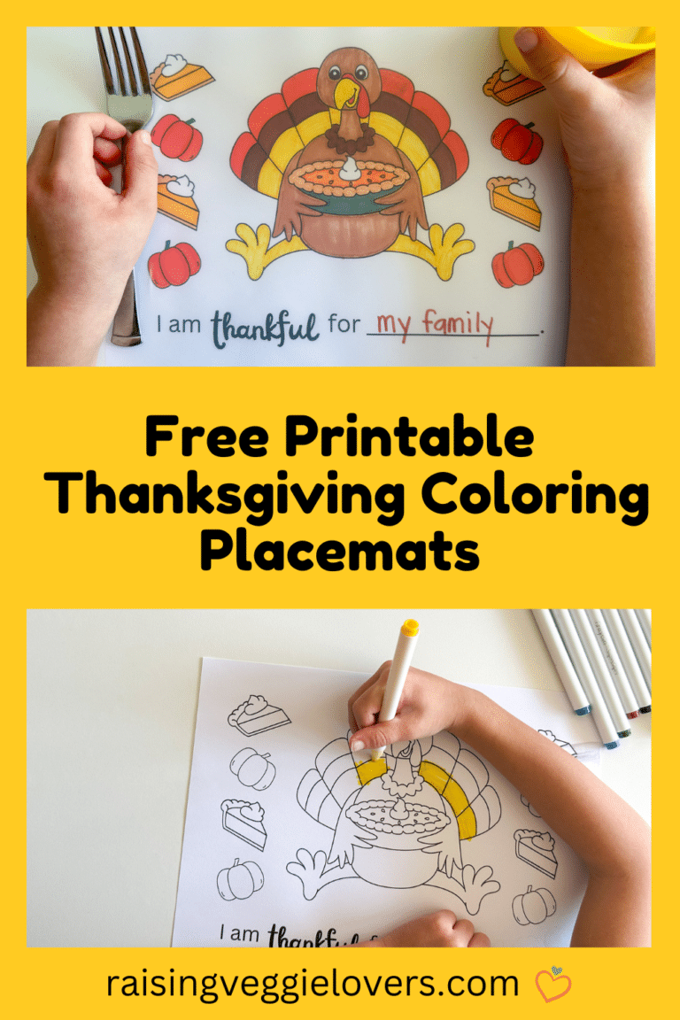 Thanksgiving Coloring Placemats with Free Printables - Raising Veggie ...