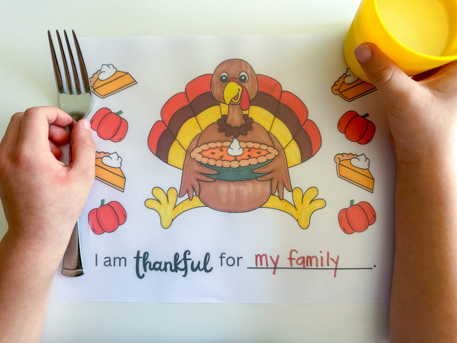 Thanksgiving Coloring Placemats with Free Printables - Raising Veggie ...