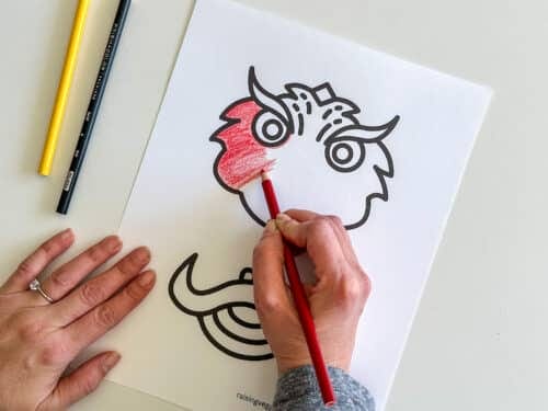 Chinese Dragon Kids Craft with Free Printable - Raising Veggie Lovers