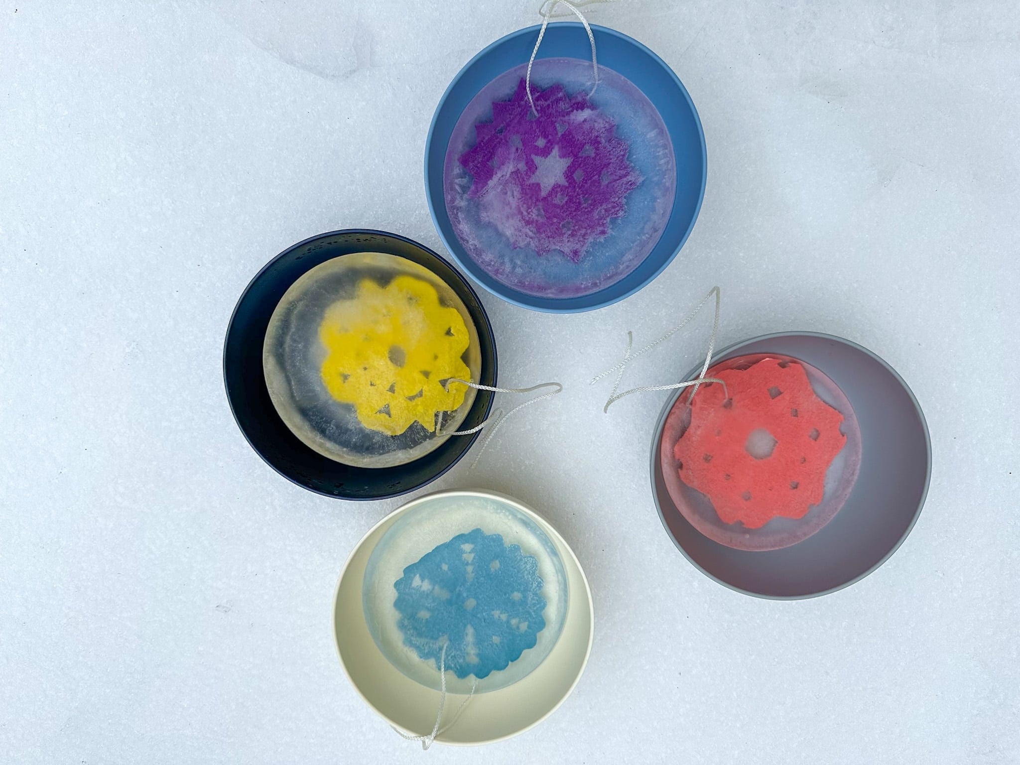 Frozen Snowflake Ornaments - Kids Winter Craft - Raising Veggie Lovers ...