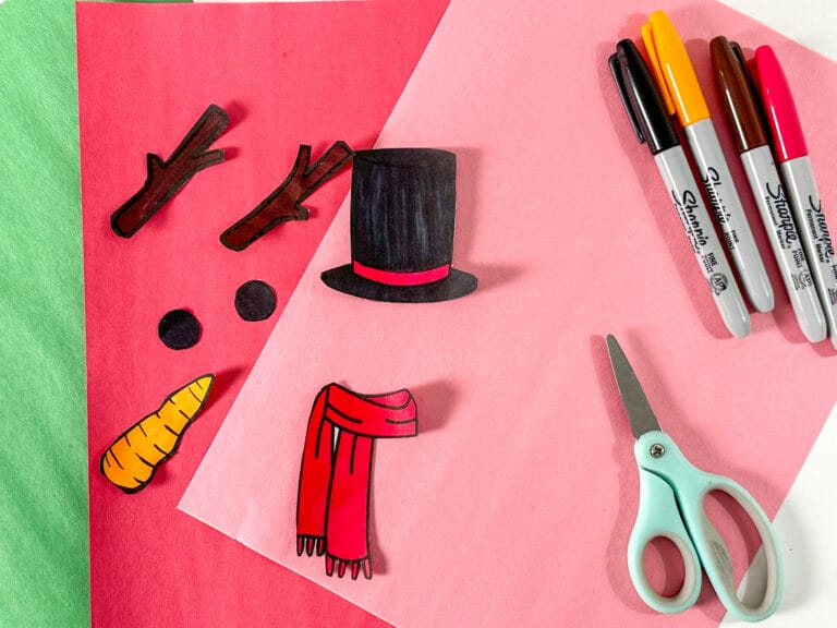 Melted Snowman Craft with Free Printable - Raising Veggie Lovers
