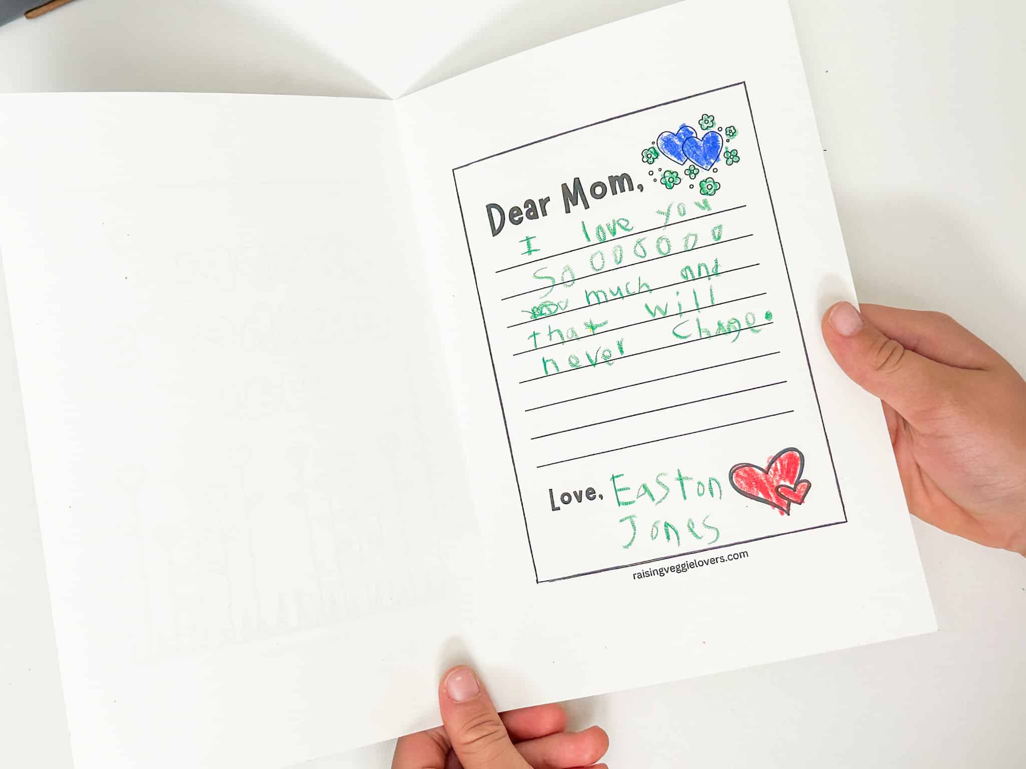Printable Mother's Day Card for Kids to Make for Mom - Raising Veggie ...