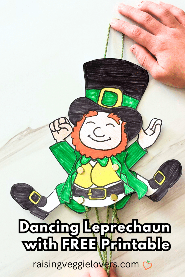 Dancing Leprechaun Craft with Free Printable - Raising Veggie Lovers
