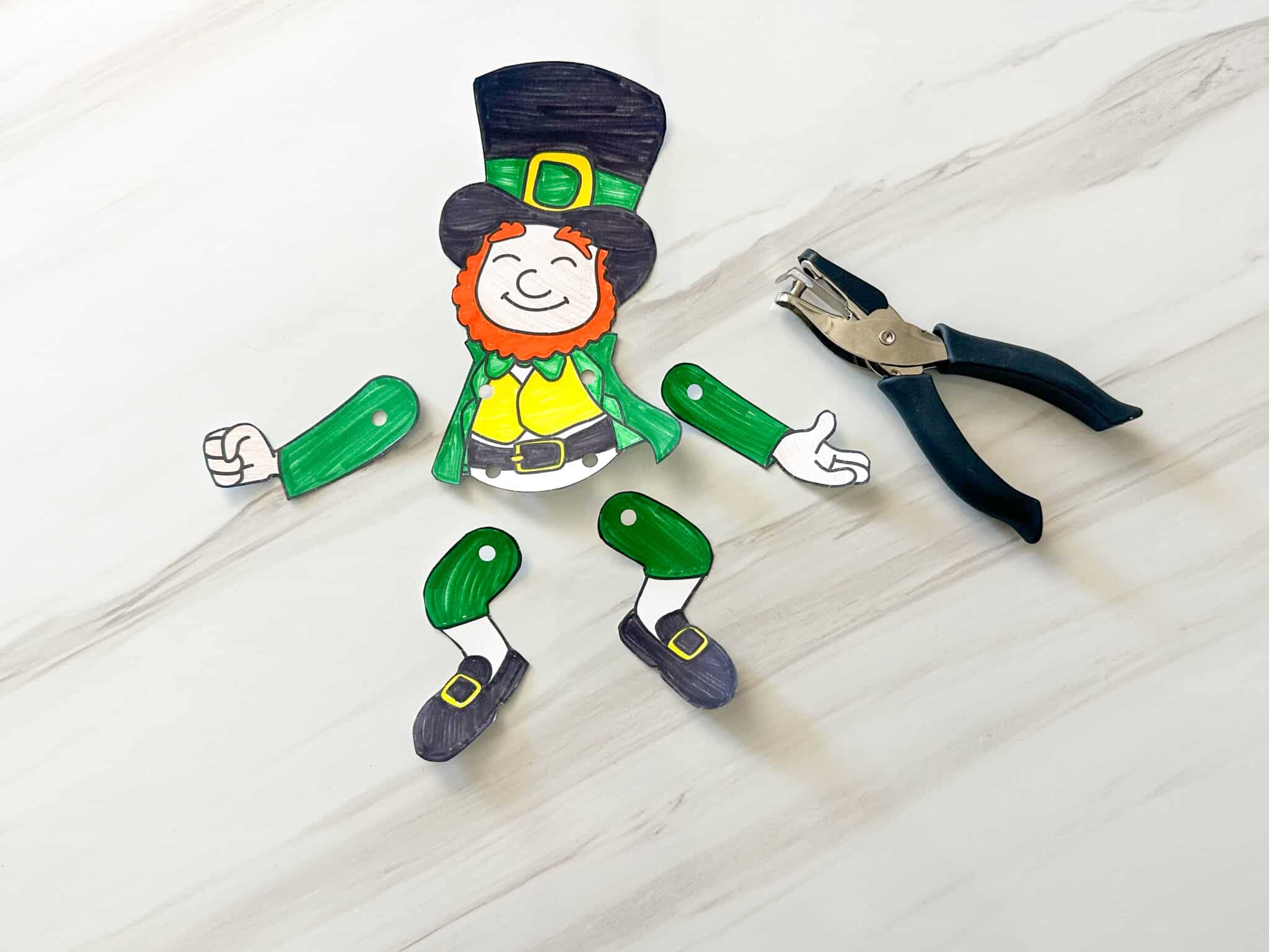 Dancing Leprechaun Craft with Free Printable - Raising Veggie Lovers