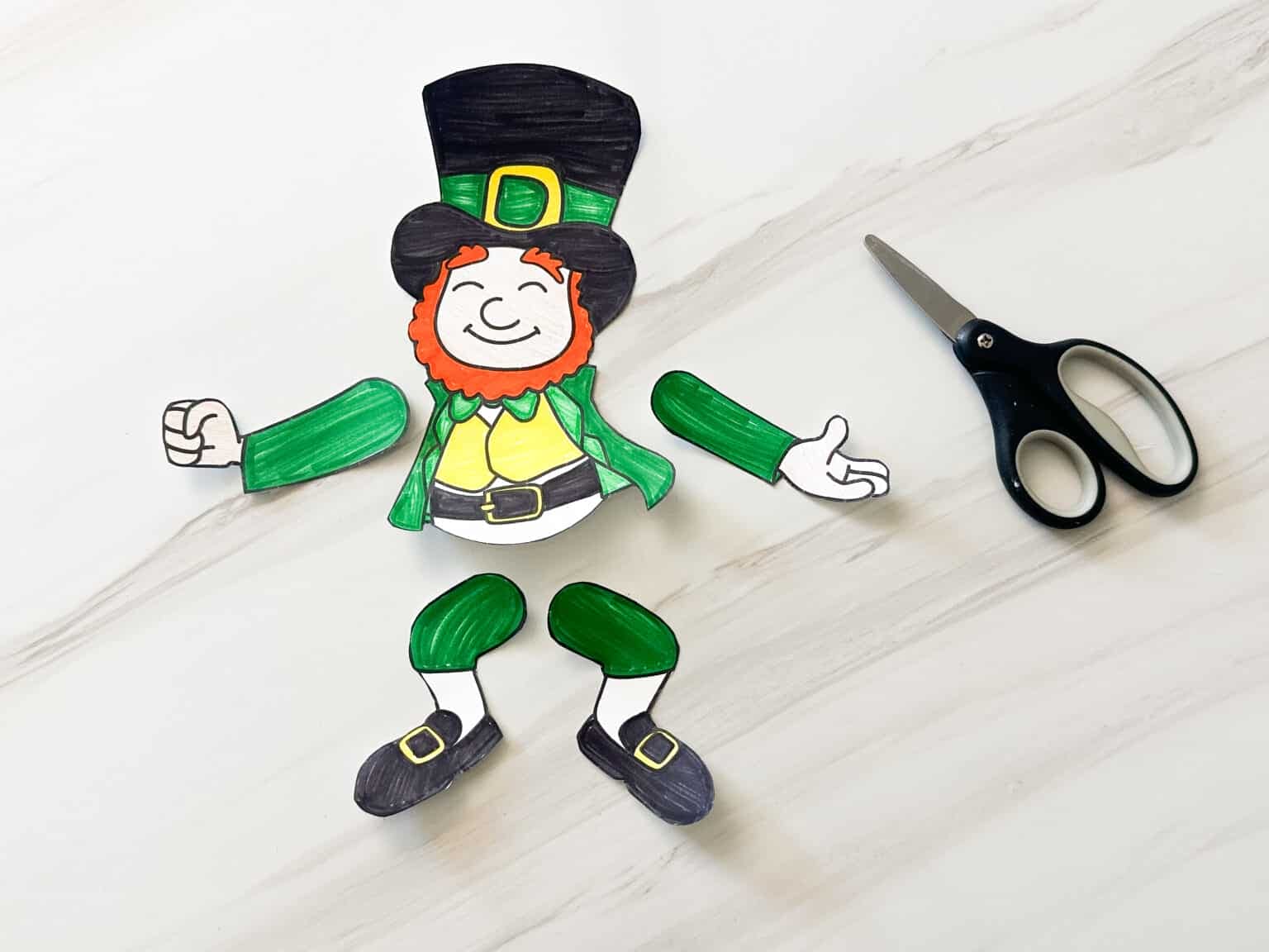 Dancing Leprechaun Craft with Free Printable - Raising Veggie Lovers