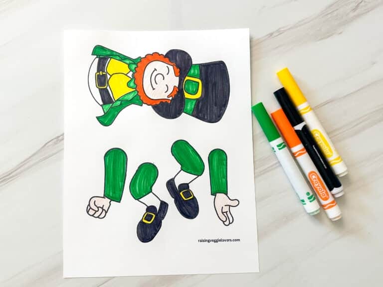 Dancing Leprechaun Craft with Free Printable - Raising Veggie Lovers