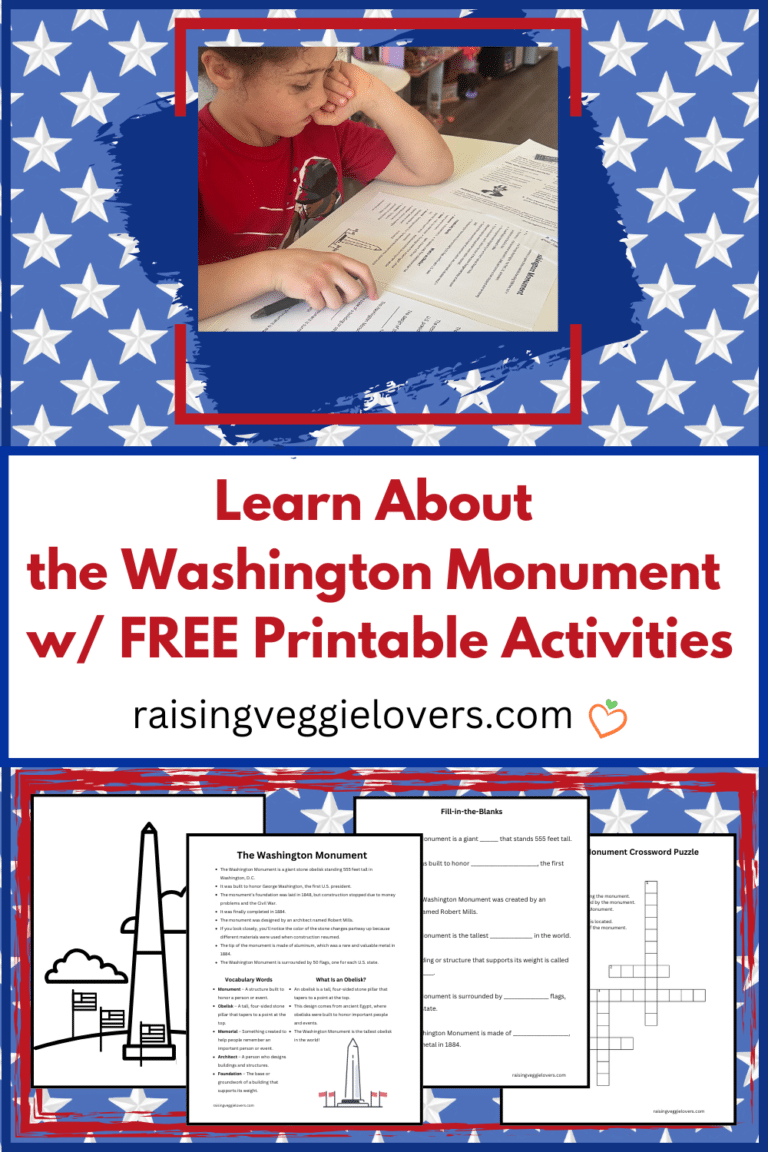 Learn About the Washington Monument With FREE Printable Activities ...